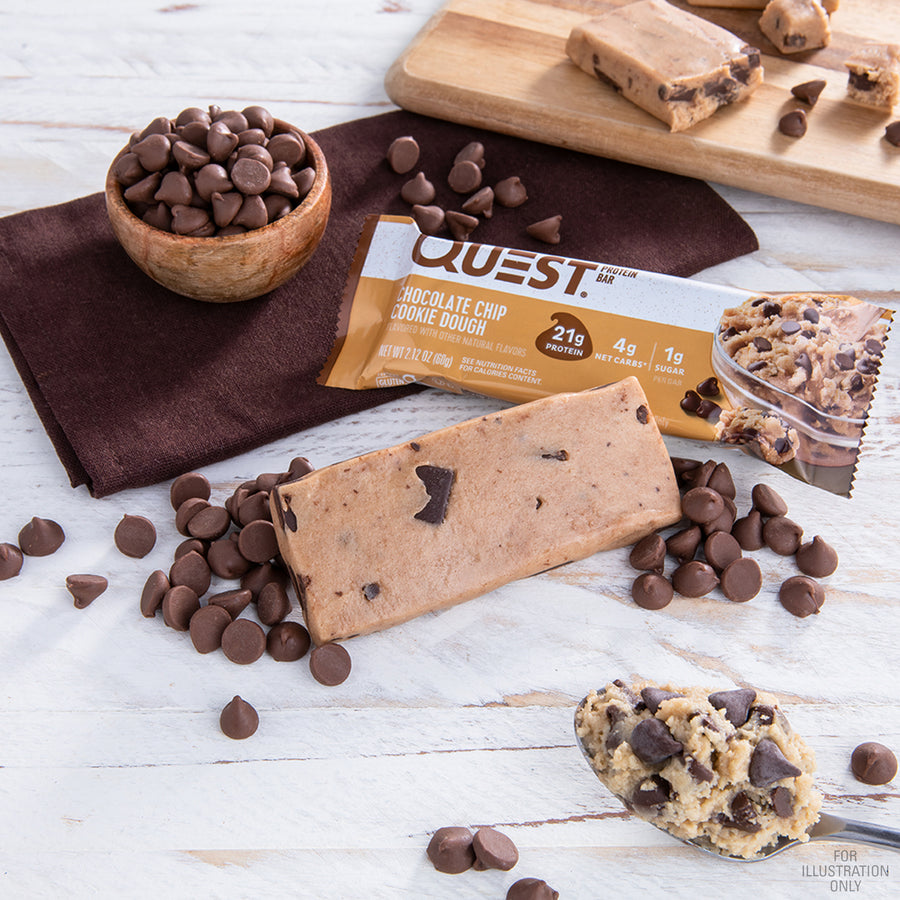 Chocolate Chip Cookie Dough Protein Bars – Quest Nutrition