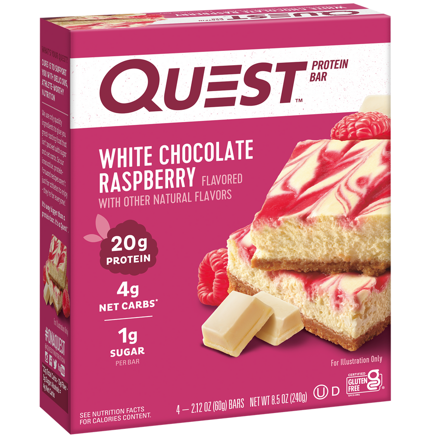 White Chocolate Raspberry Protein Bars – Quest Nutrition