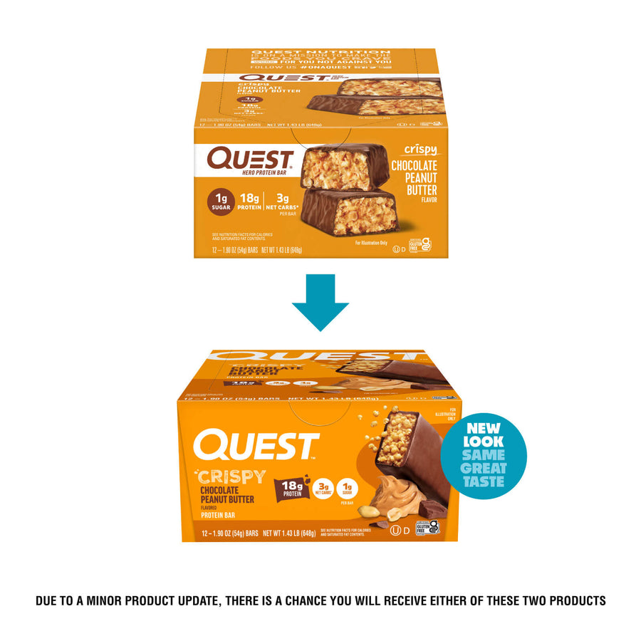 Chocolate Peanut Butter Crispy Hero Protein Bars – Quest Nutrition