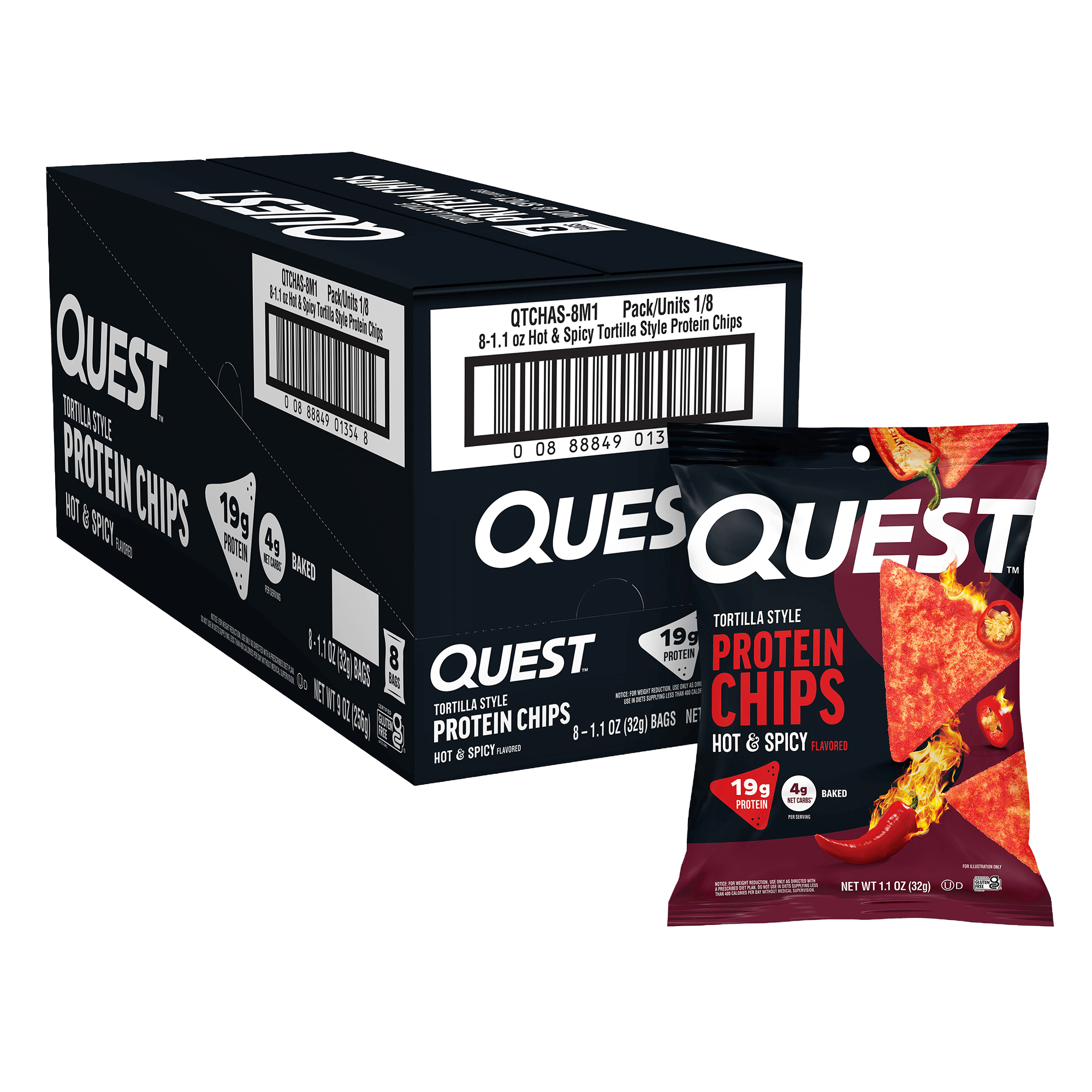 Hot & Spicy Protein Chips | High Protein, Spicy Crunchy Snack – Quest ...