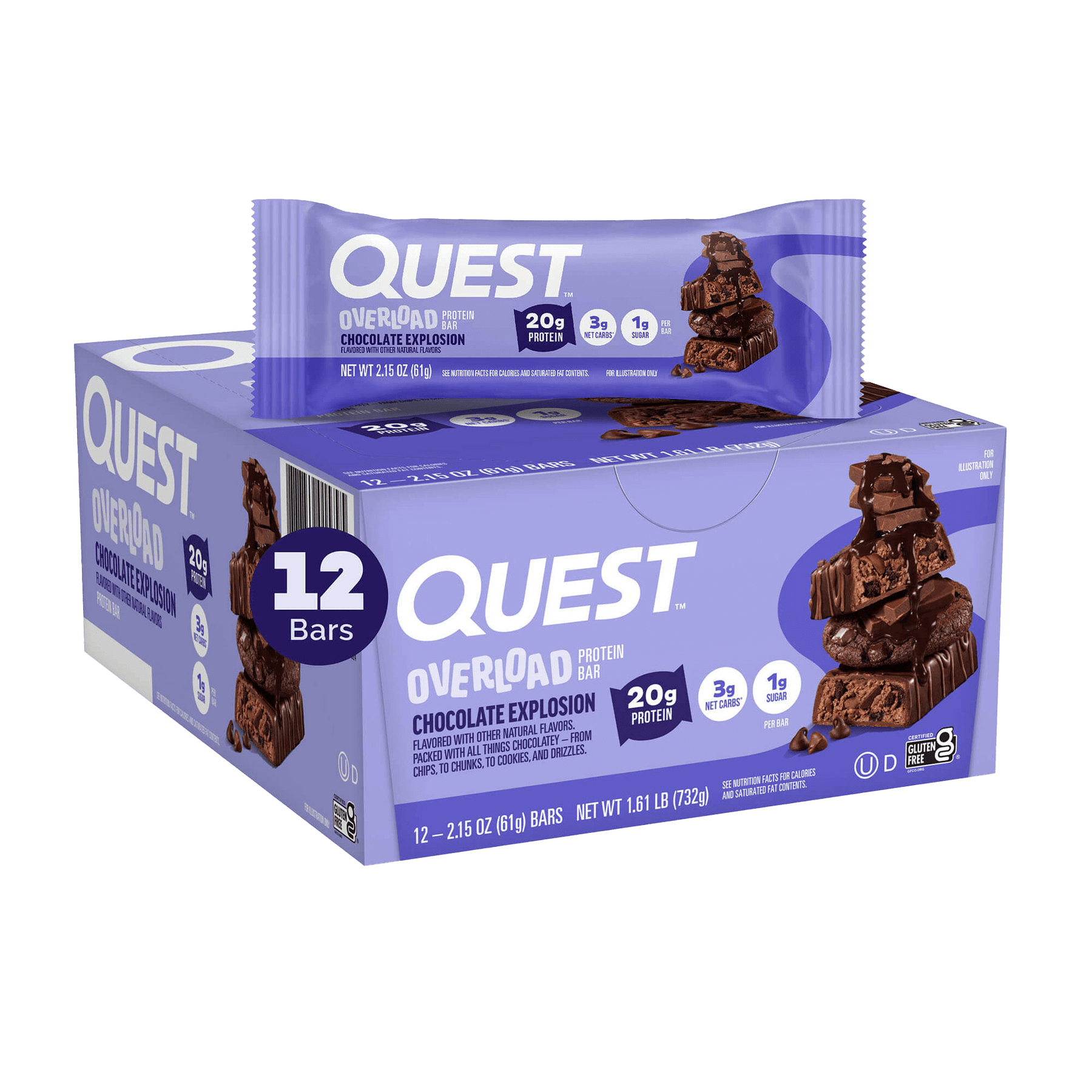 Chocolate Explosion Overload Protein Bar | High Protein, Chocolate ...
