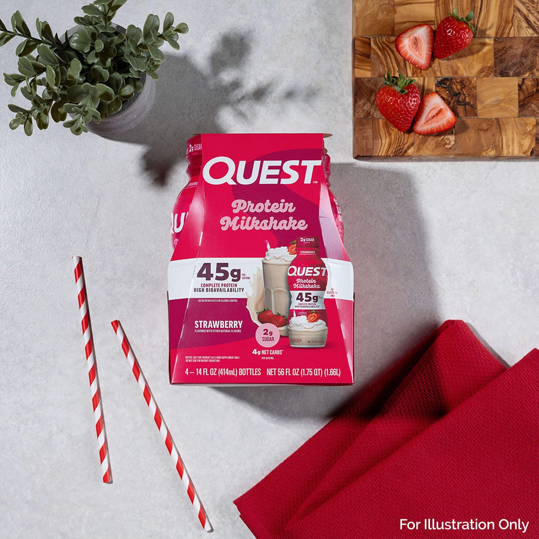 Strawberry 45g Protein Milkshake | Ultra-Filtered, High Protein RTD ...
