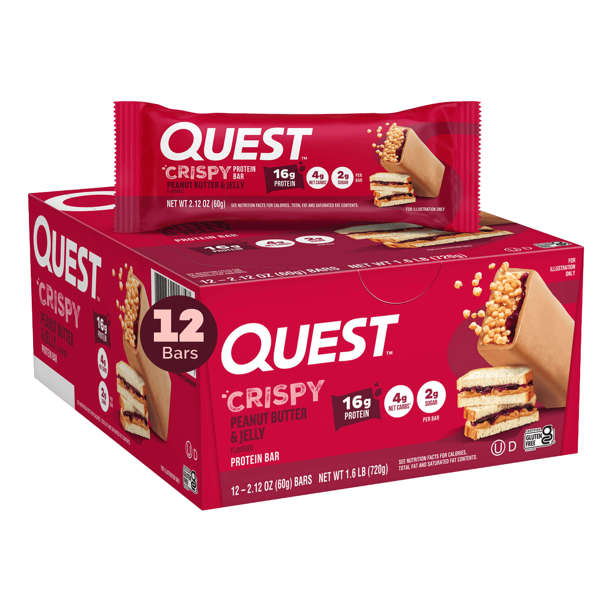 Peanut Butter & Jelly Crispy Hero Protein Bars – Quest Nutrition