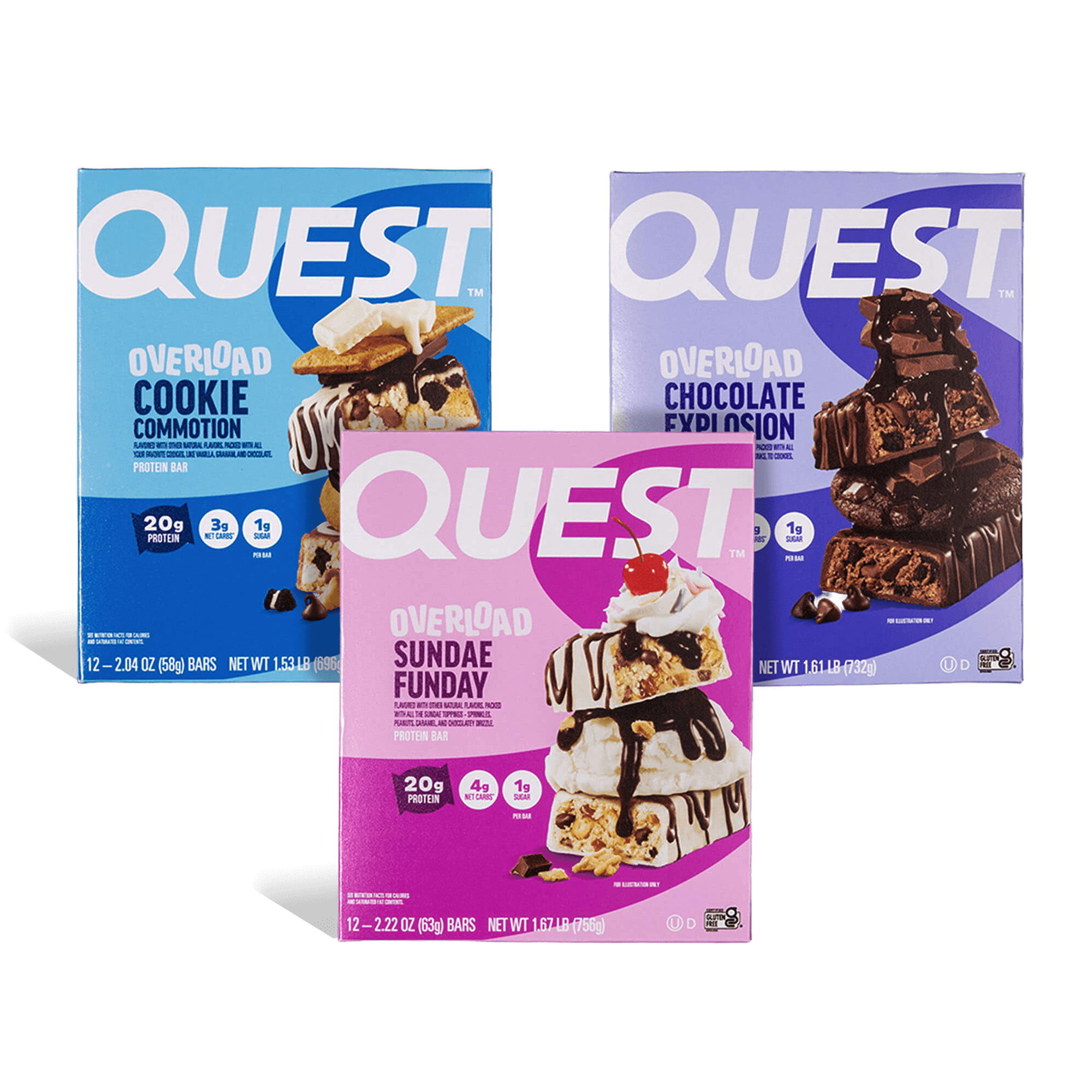Overload Variety Pack | Loaded High Protein Bars – Quest Nutrition