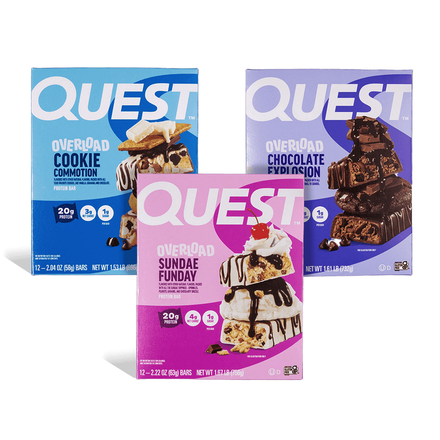 Overload Protein Bars | Extra Chunky High Protein Dessert Bars – Quest ...
