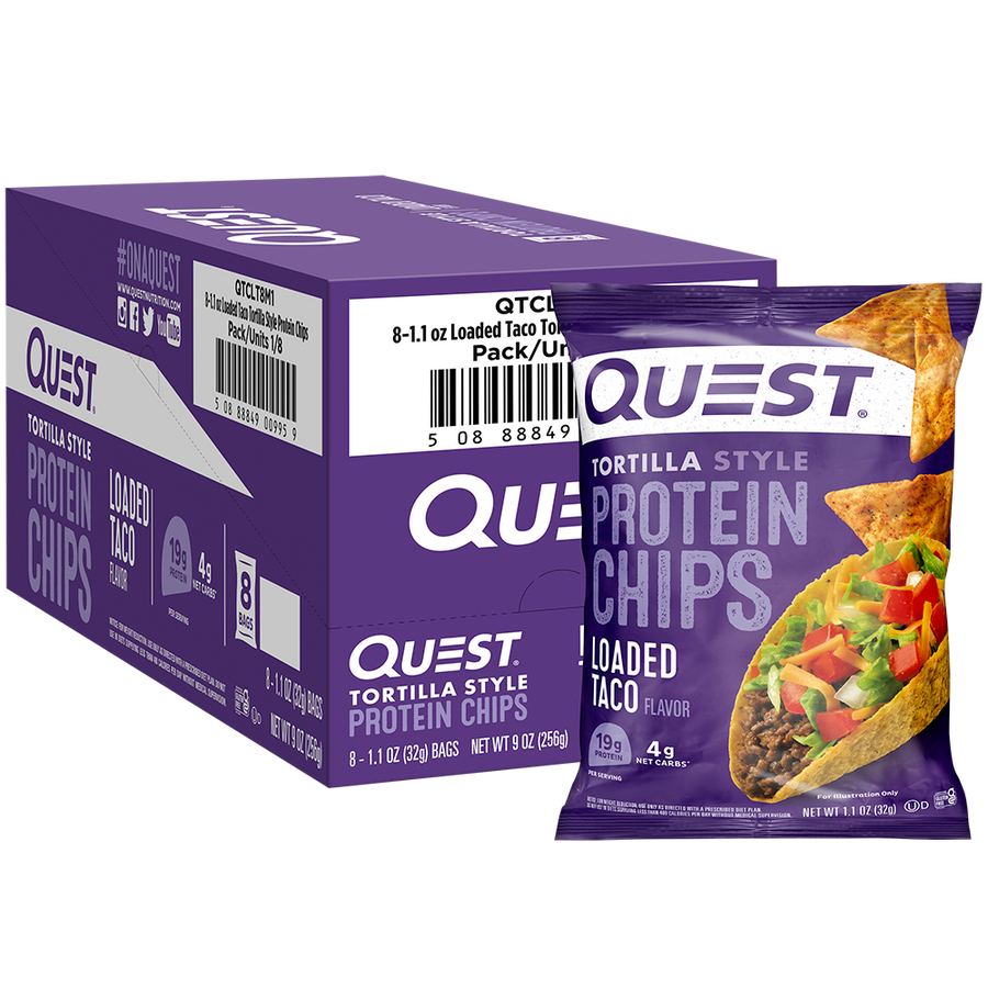 Loaded Taco Protein Chips | High Protein, Crunchy Snack – Quest Nutrition
